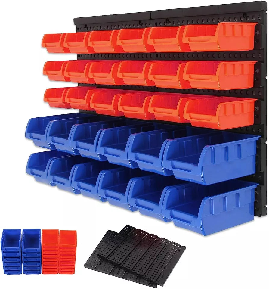 30 Pc Wall Mounted Storage Bin Set – Capital Equipment